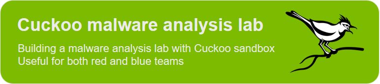 Cuckoo malware analysis lab · DarthSidious
